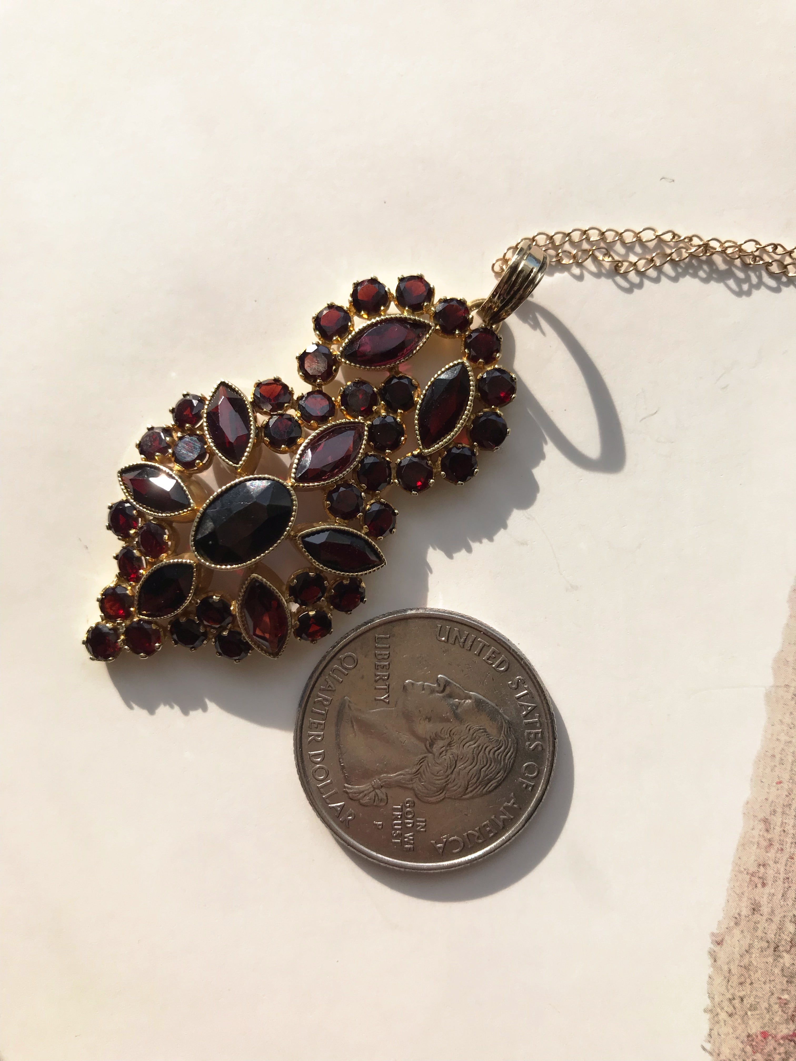 Vintage Garnet Lavalier Necklace – Stacey Fay Designs