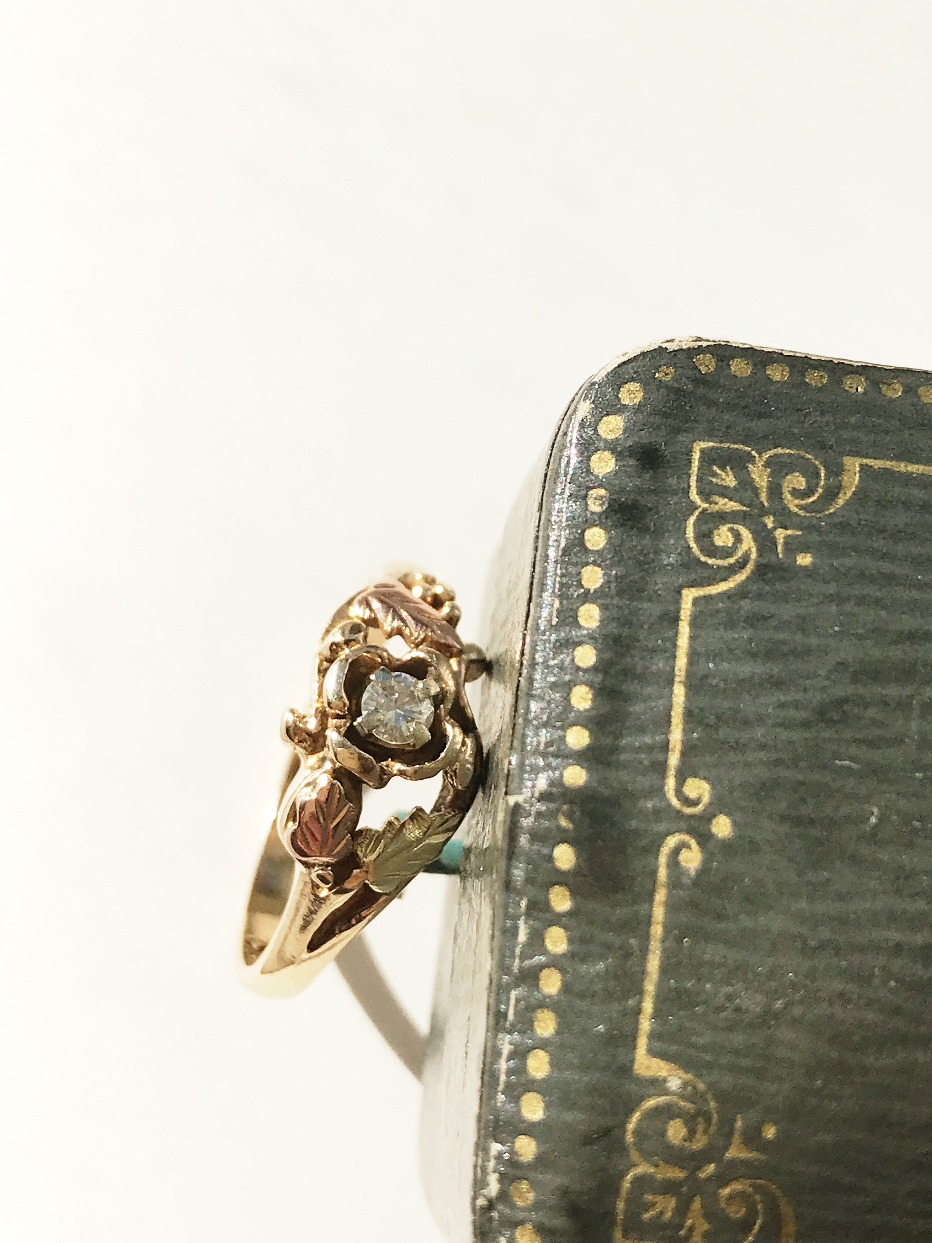 Black Hills Gold Diamond Grapevine Ring – Stacey Fay Designs