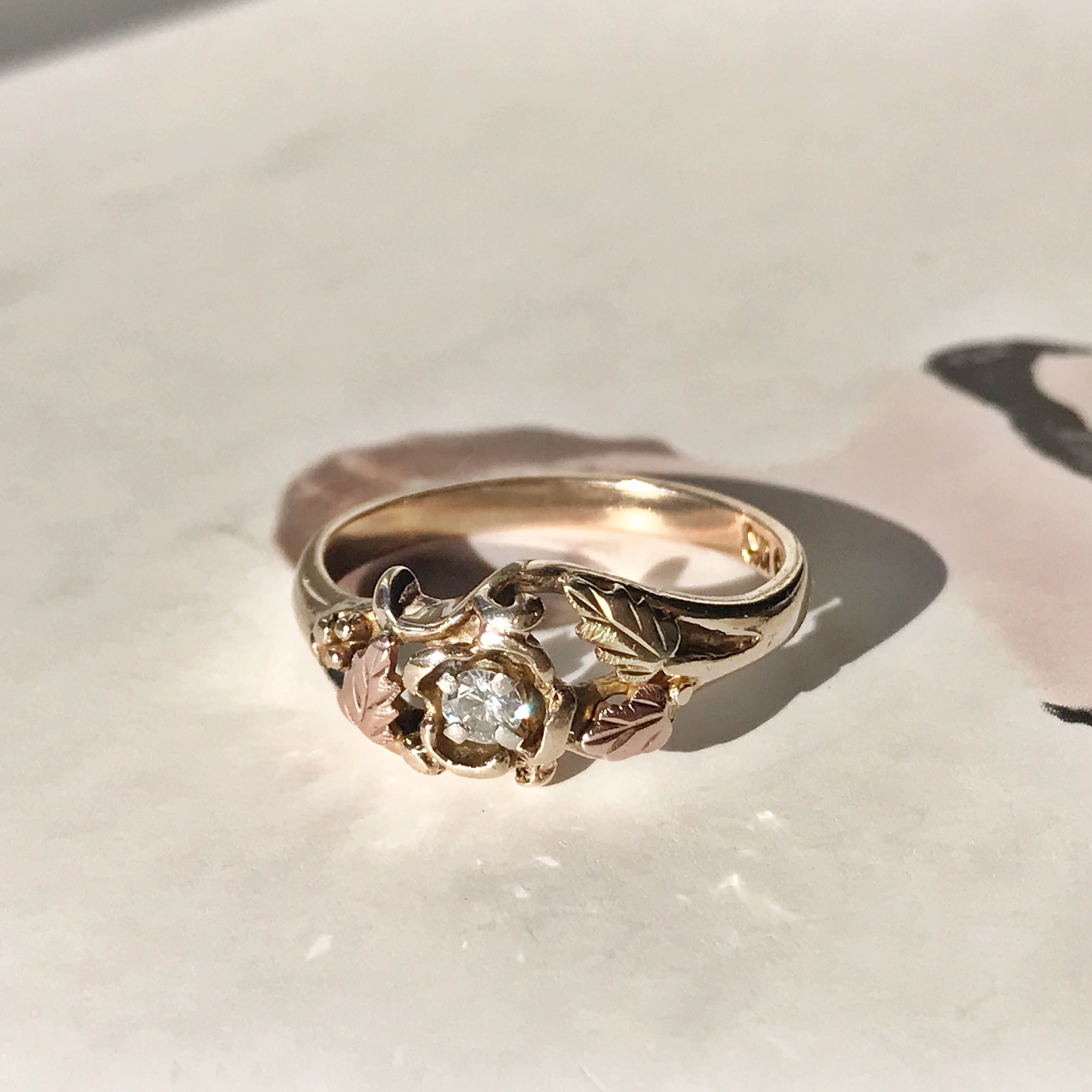 Black Hills Gold Diamond Grapevine Ring – Stacey Fay Designs