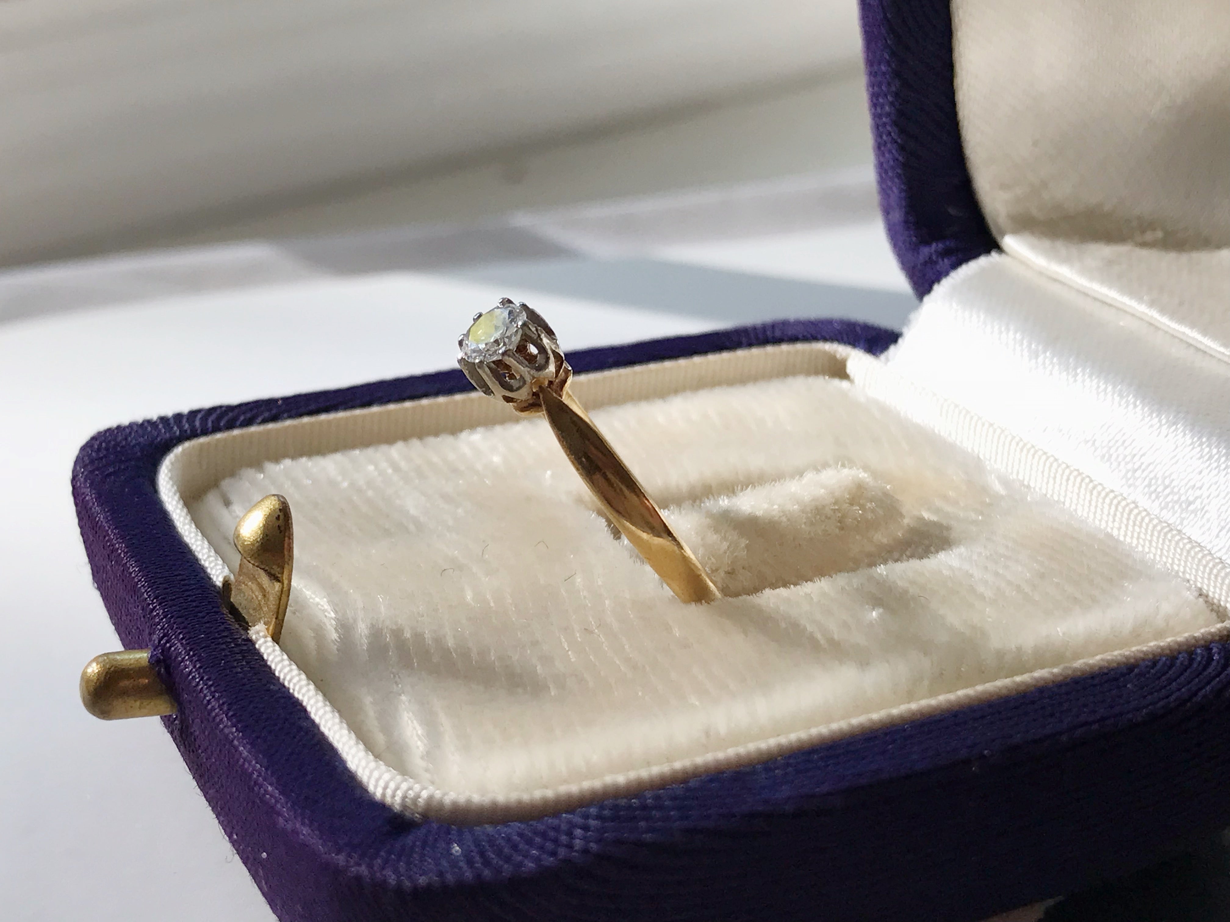 Antique Basket Setting Engagement Ring – Stacey Fay Designs