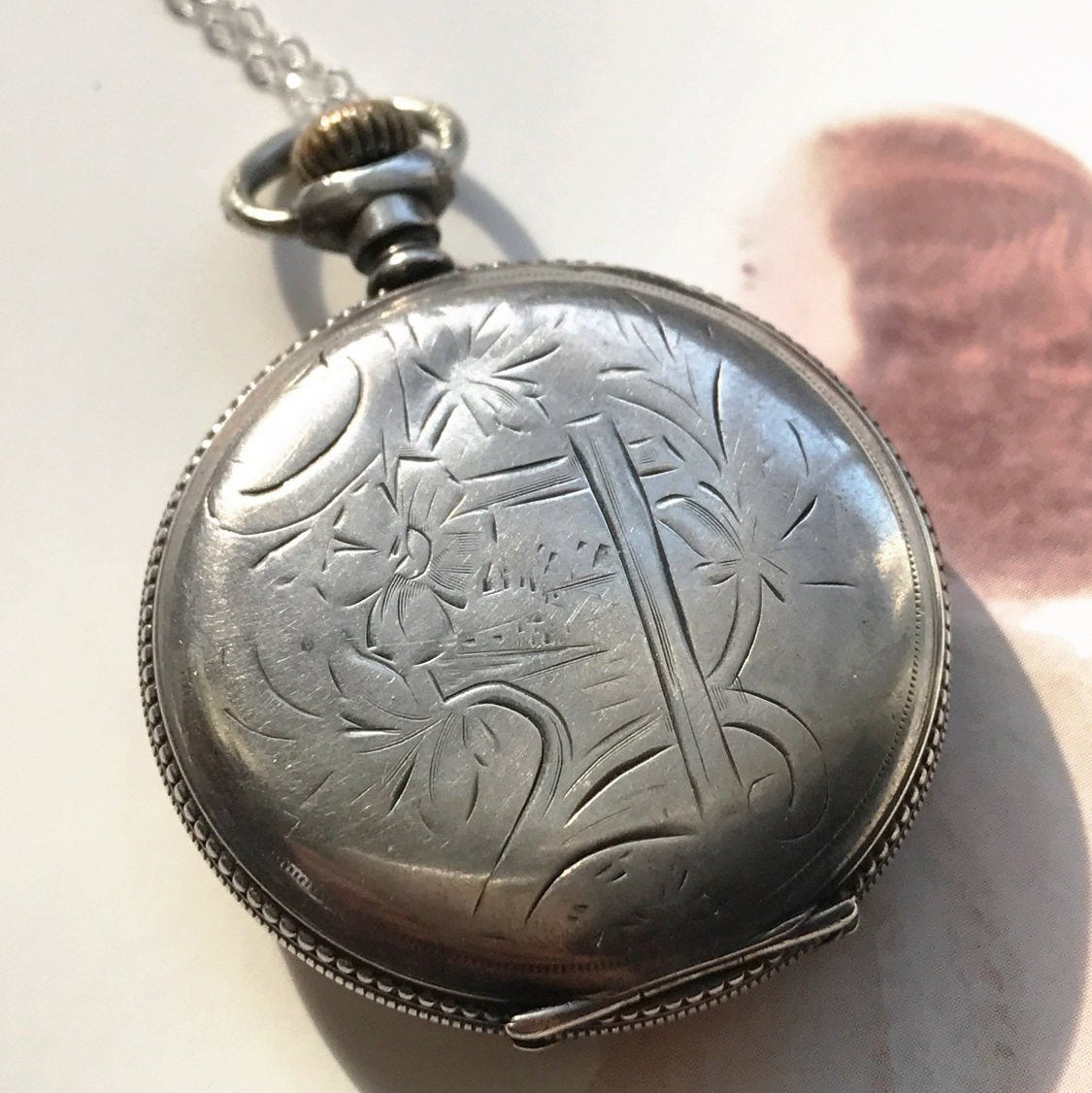 Antique Engraved Silver Pocket Watch – Stacey Fay Designs